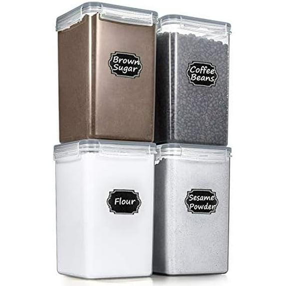 Extra Large Tall Airtight Food Storage Containers 6.5L/ 5.9QT, Plastic ...
