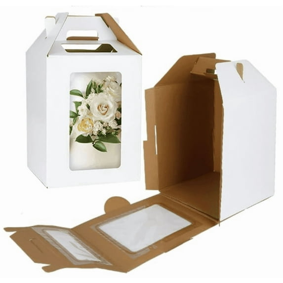 Extra Large Tall Cake Box,Disposable Layer Cake Box,Portable Cake Safe ...
