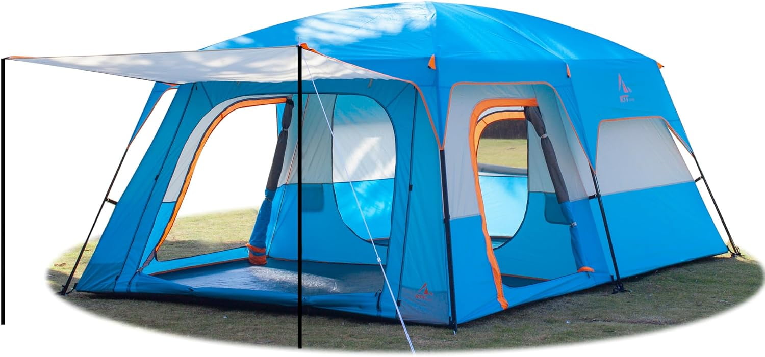 Extra Large Tent 10-12-14 Person(A),Family Cabin Tents,2 Rooms,3 Doors ...