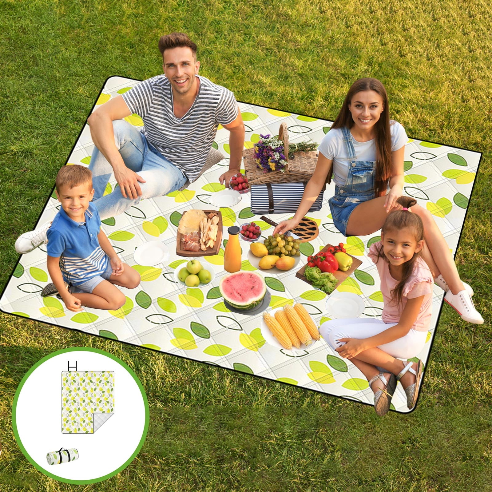 Extra Large Thick Waterproof Picnic Blanket 150x200cm, Durable Outdoor ...
