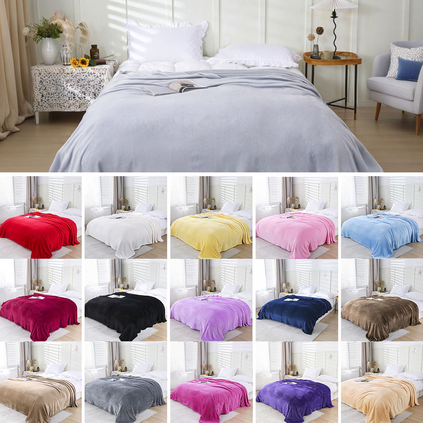 Extra Large Throw Blanket for Couch Home Office Hotel 100% Cotton Super ...