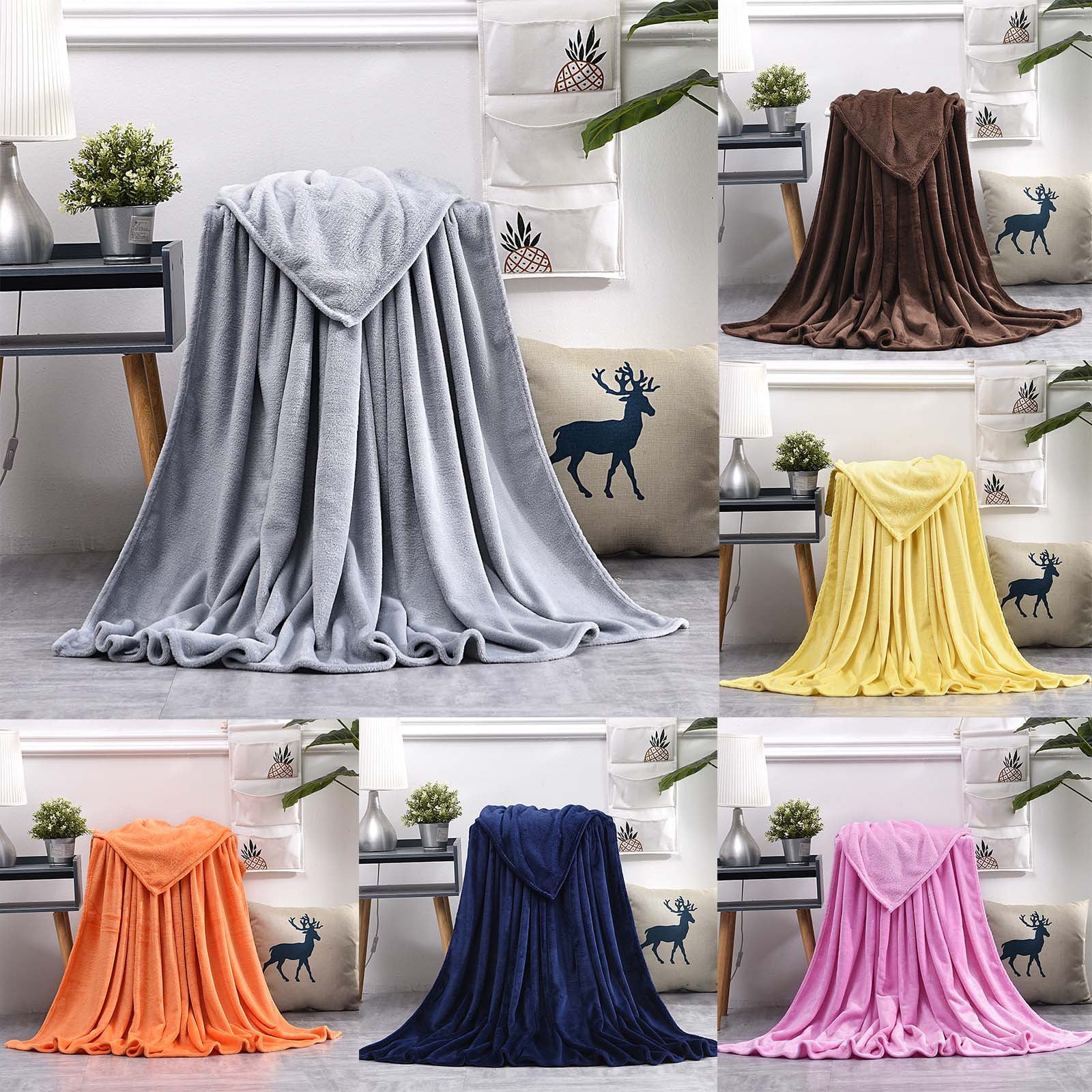 Extra Large Throw Blanket for Couch Home Office Hotel 100% Cotton Super ...