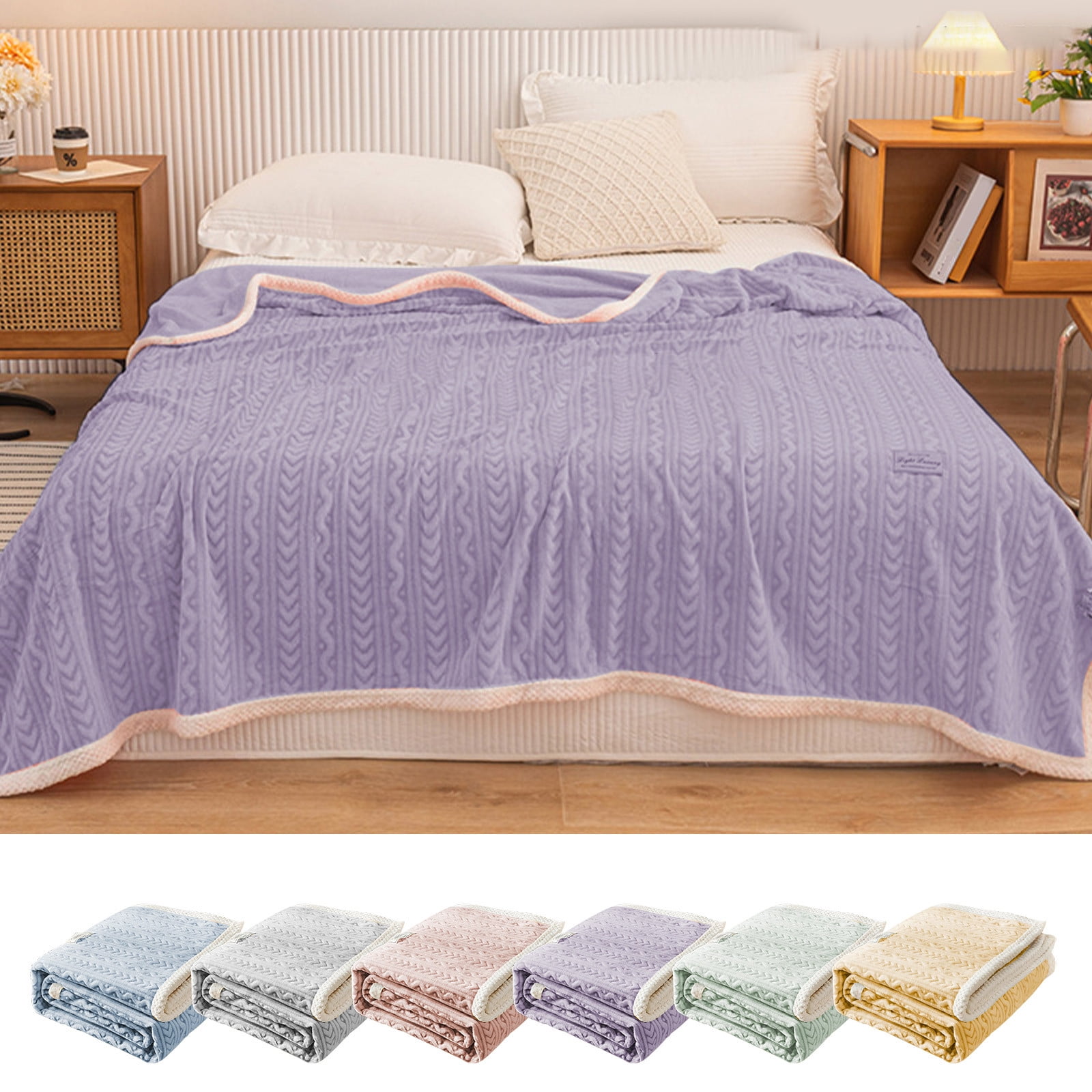 Extra Large Throw Blanket for Couch Home Office Hotel 100% Cotton Super ...