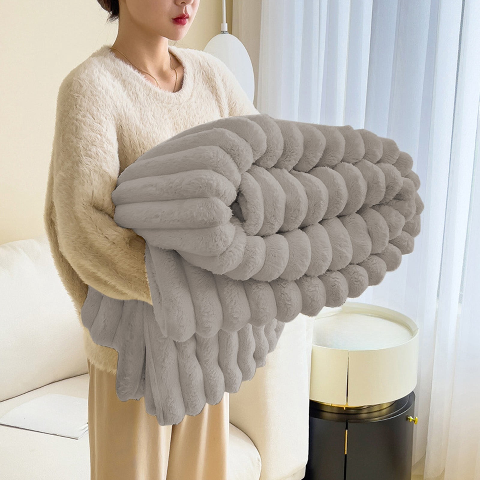 Extra Large Throw Blanket for Couch Home Office Hotel 100% Cotton Super ...