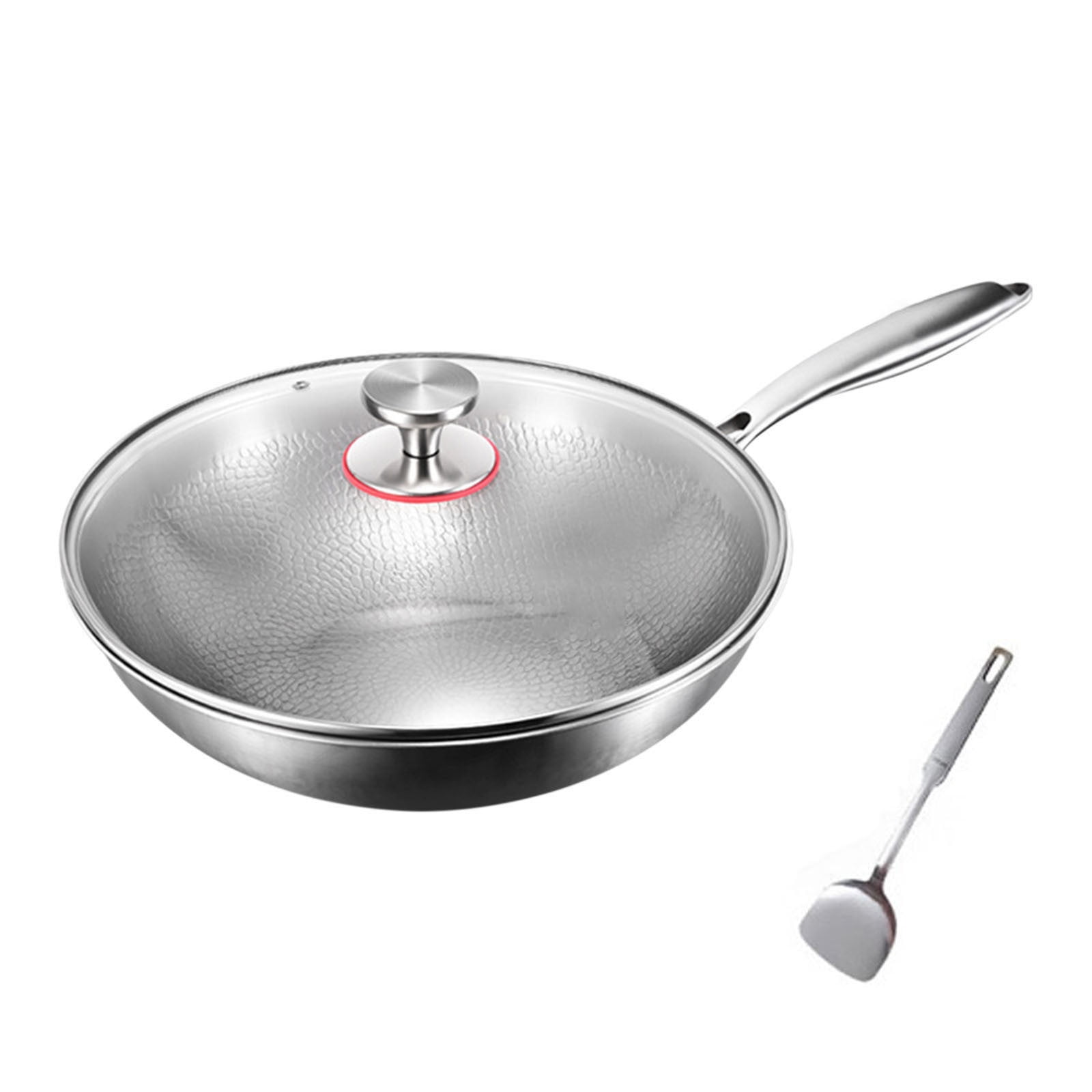 Extra Large Titanium Frying Pan 12 Inch Silver Nonstick Cookware with ...