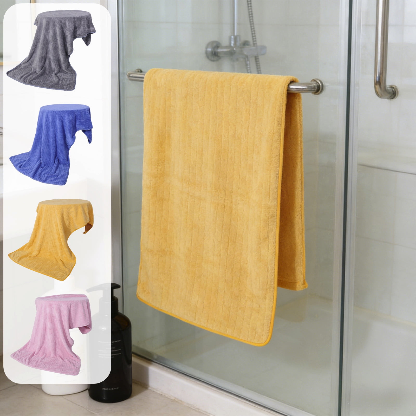 Extra Large Towel,14x28" Microfiber Oversized Bath Towel for Bathroom ...