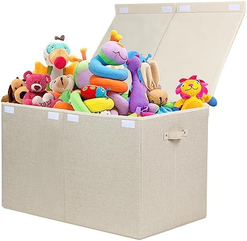 Extra Large Toy Box 167L, Sturdy Toy Storage Chest Organizer Bin ...