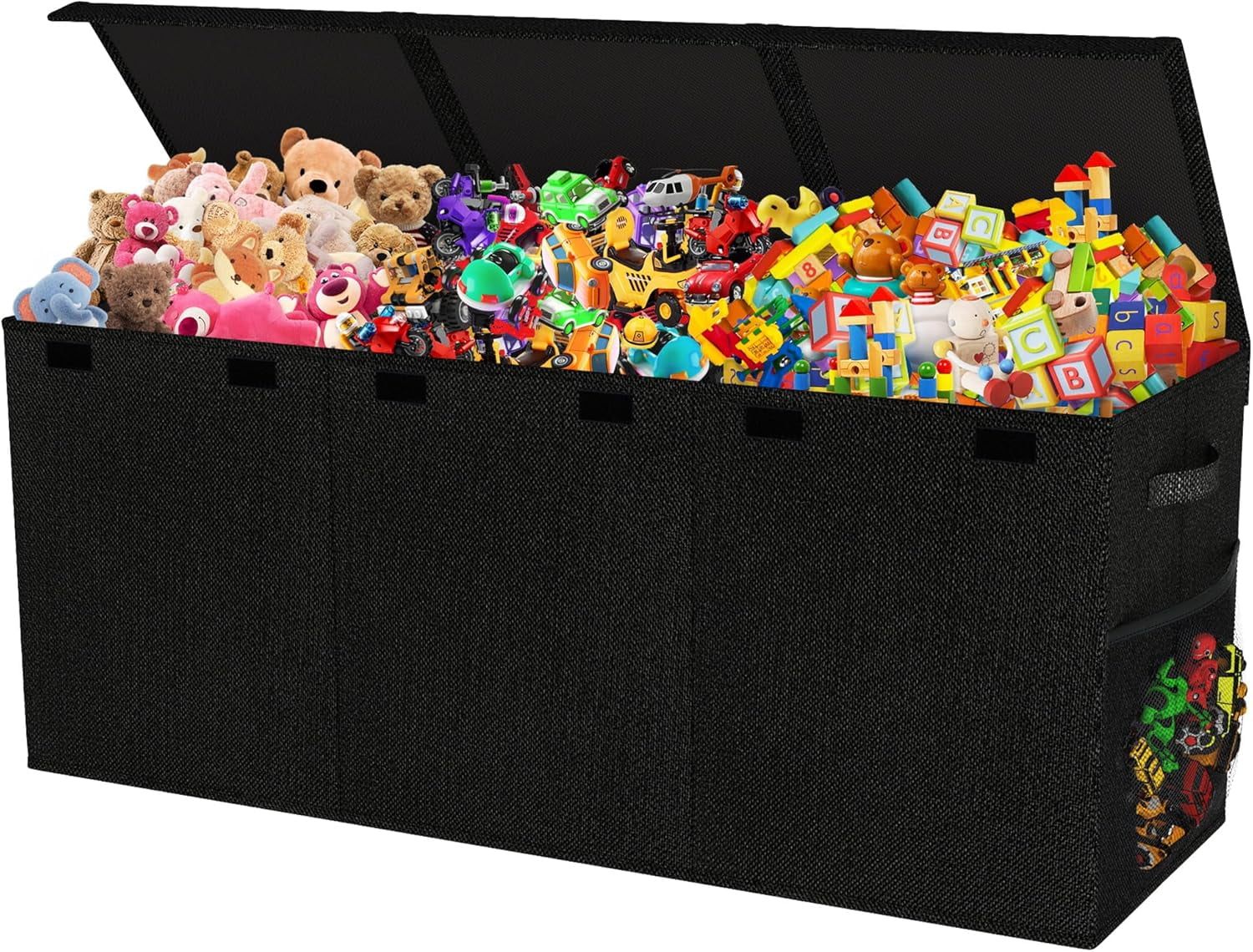 Extra Large Toy Box, Collapsible Sturdy Kids Toy Chest for Boys, Girls ...