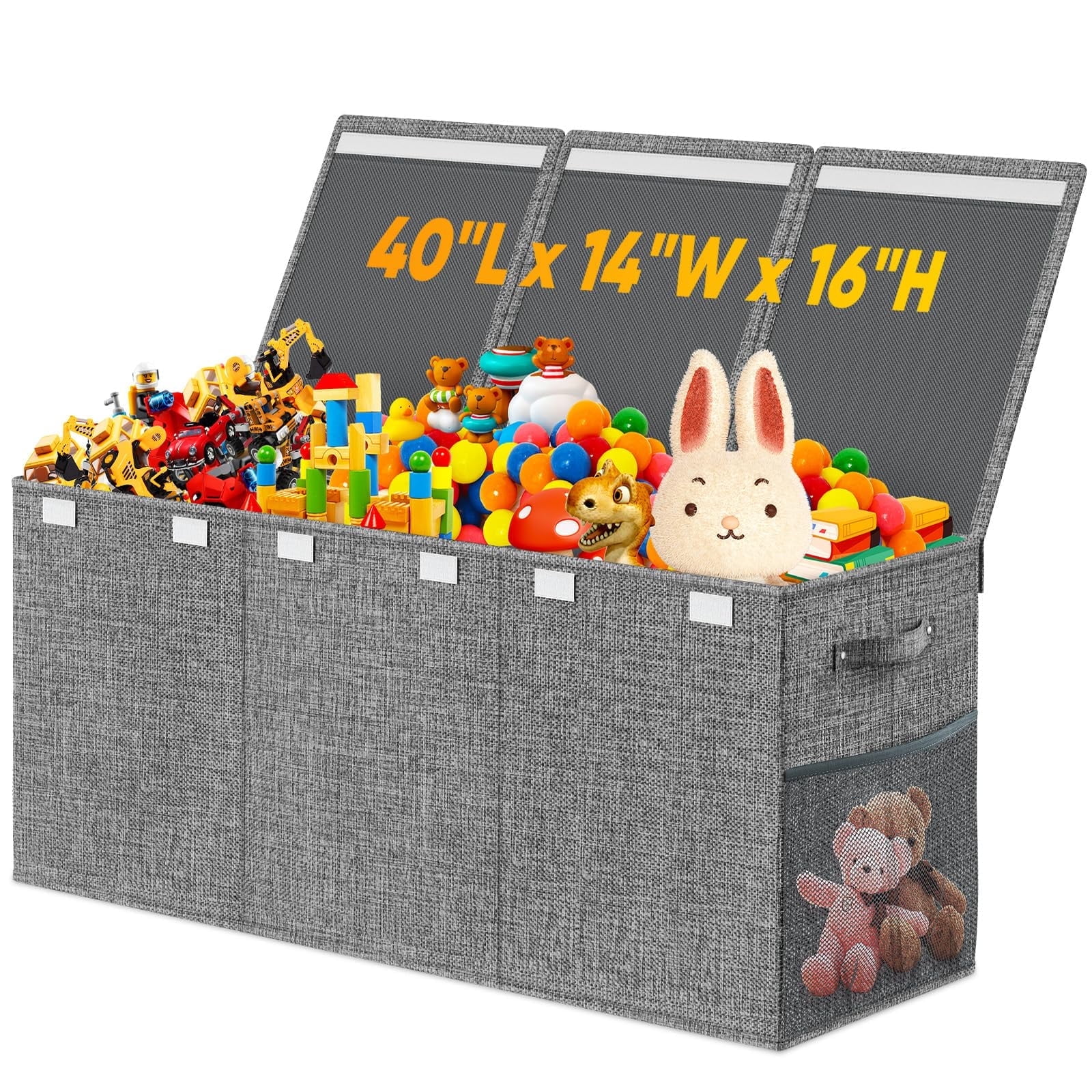 Extra Large Toy Box, Collapsible Sturdy Kids Toy Storage Storage Box ...
