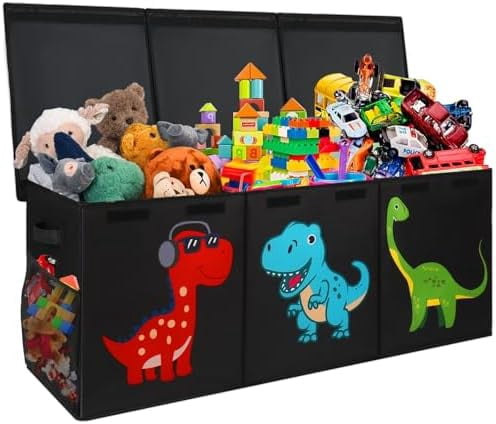 Extra Large Toy Box, Collapsible Sturdy Storage Organizer with Lids ...