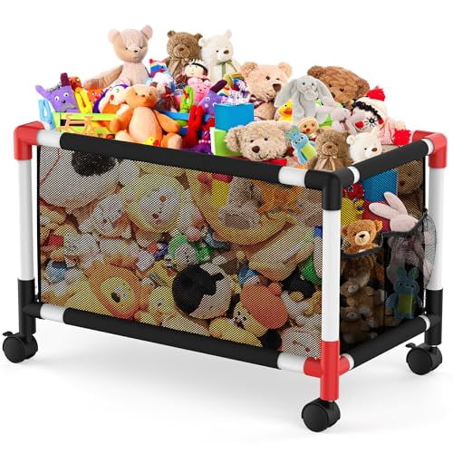 Extra Large Toy Box, Kids Storage Organizers with 360° Wheels, 120L ...
