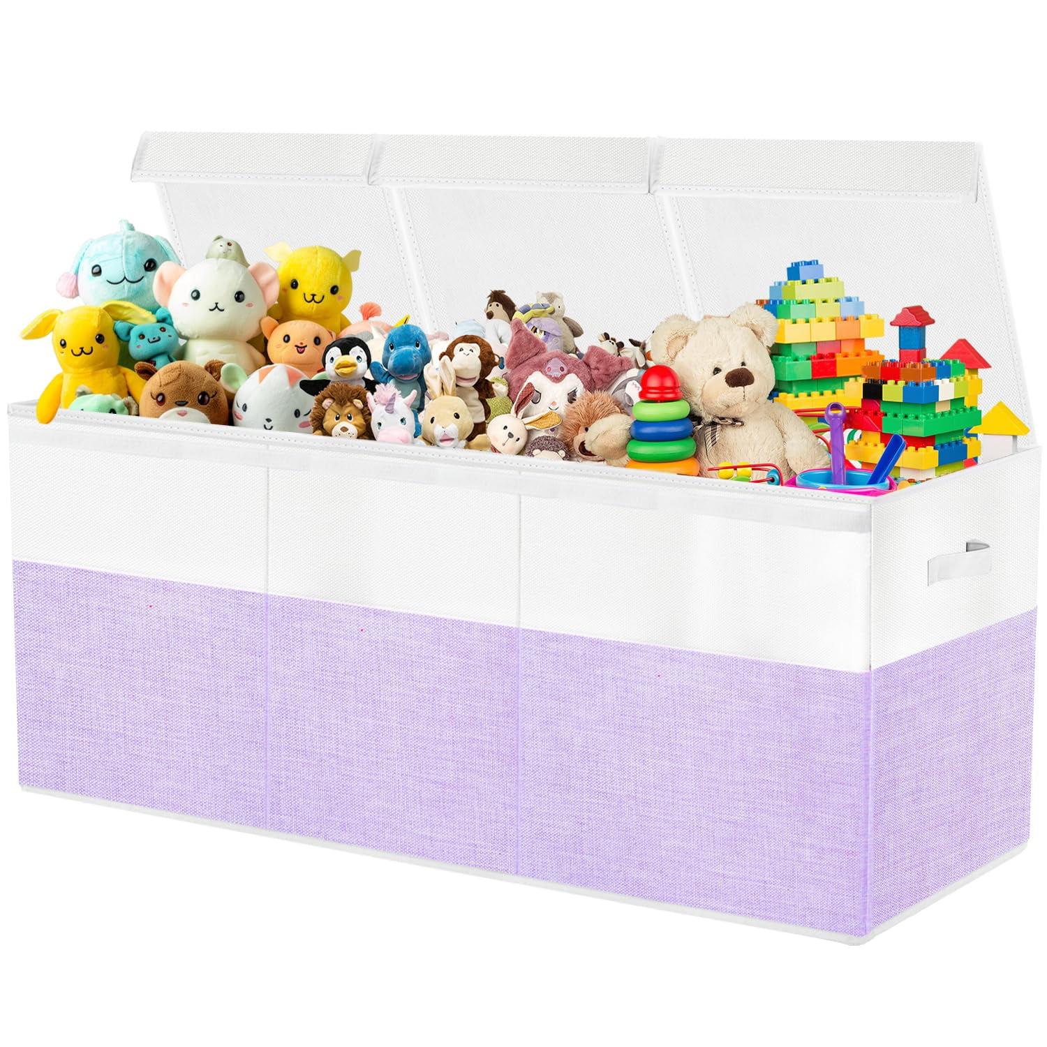 Extra Large Toy Box, Toy Storage Organizer with Lid, Oxford Fabric ...