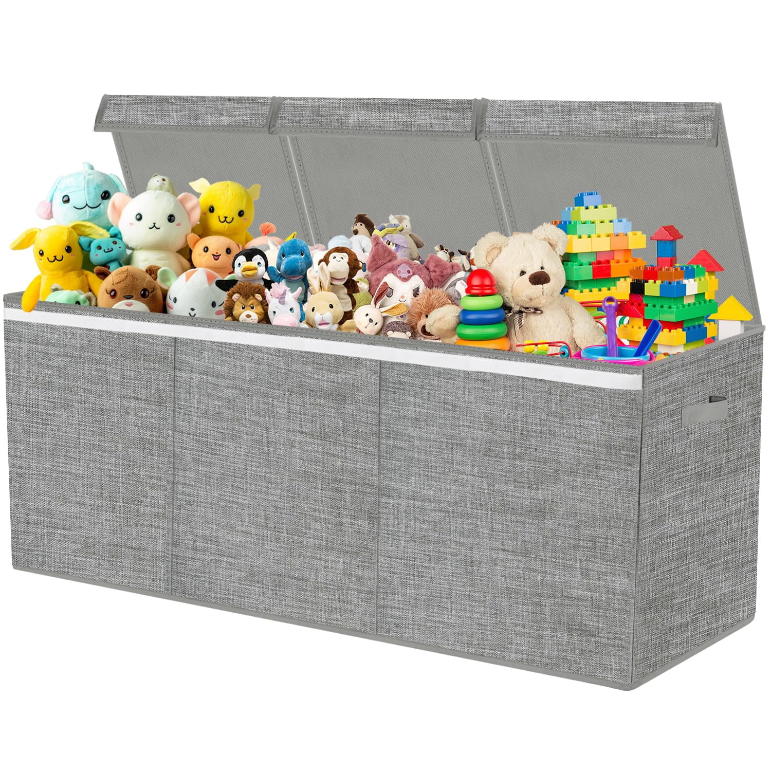 Extra Large Toy Box, Toy Storage Organizer with Lid, Oxford Fabric ...