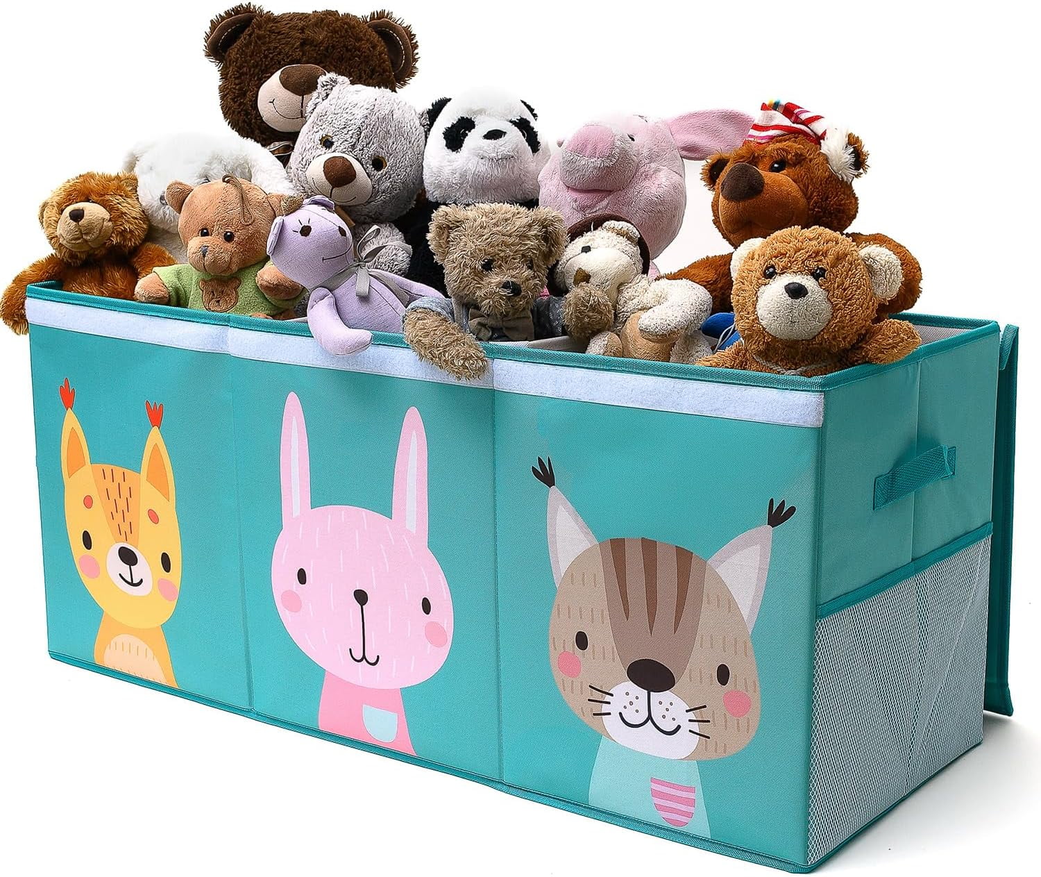 Extra Large Toy Storage Box with Lid - Sturdy, Foldable Toy Box with ...