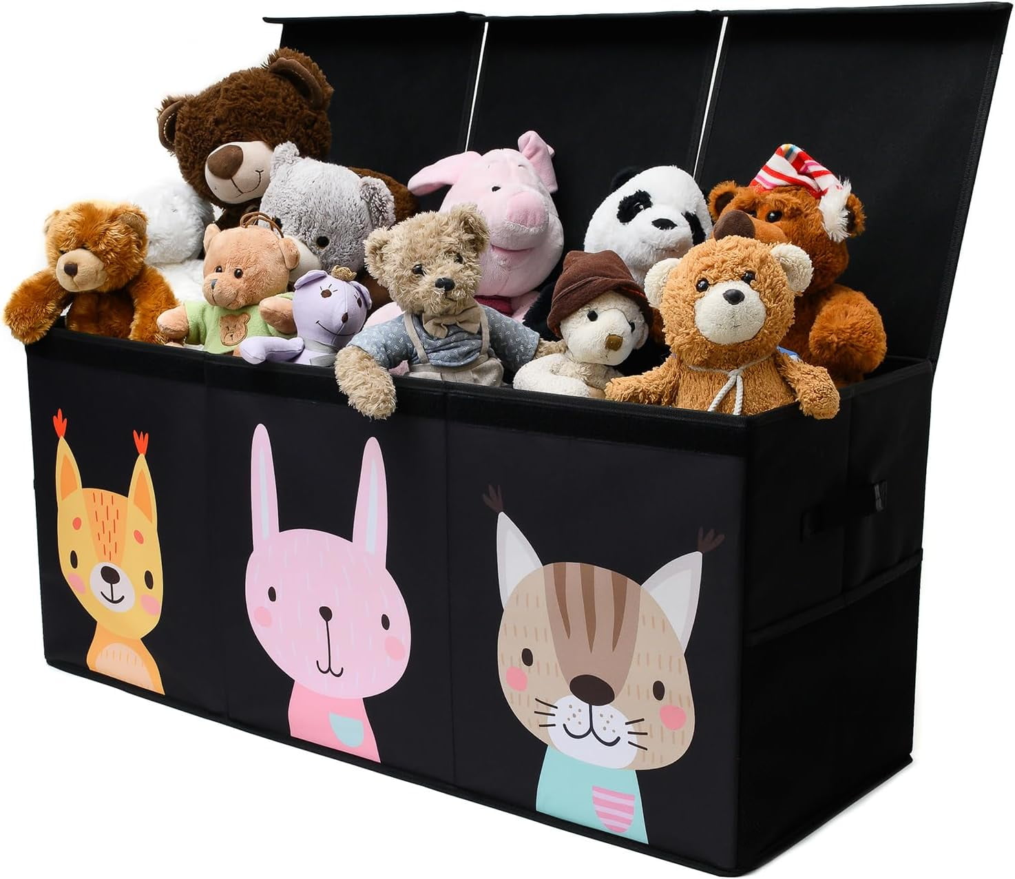 Extra Large Toy Storage Organizer with Lid - Sturdy, Collapsible Toy Chest Storage Box Design ...