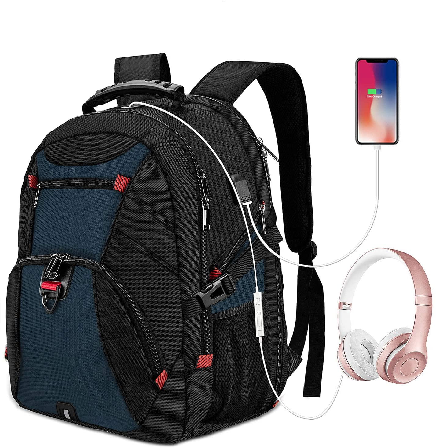 Extra Large Travel 18.4 Inch Laptop Backpack Water Resistant Business ...