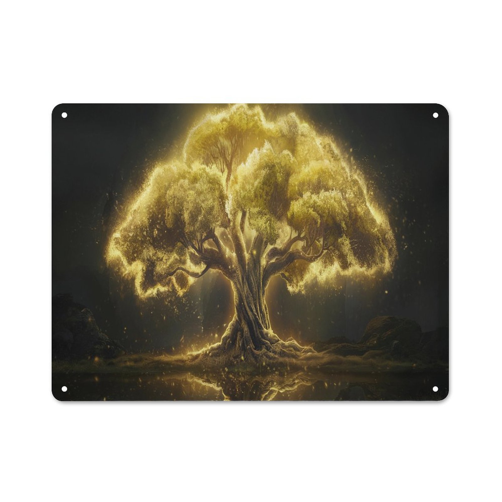 Extra-Large Tree of Life 4 Metal Tin Sign - Durable Aluminum Wall Art ...