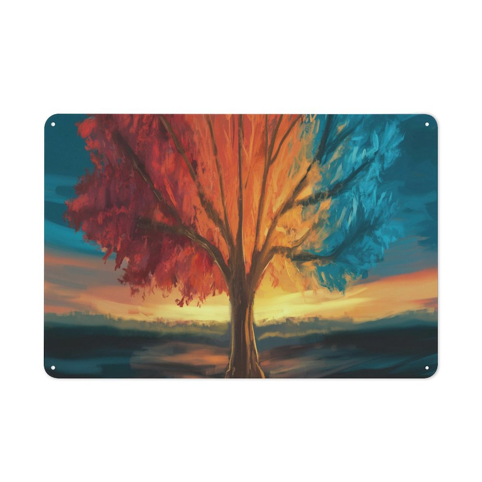 Extra-Large Tree of Life 8 Metal Tin Sign - Durable Aluminum Wall Art ...