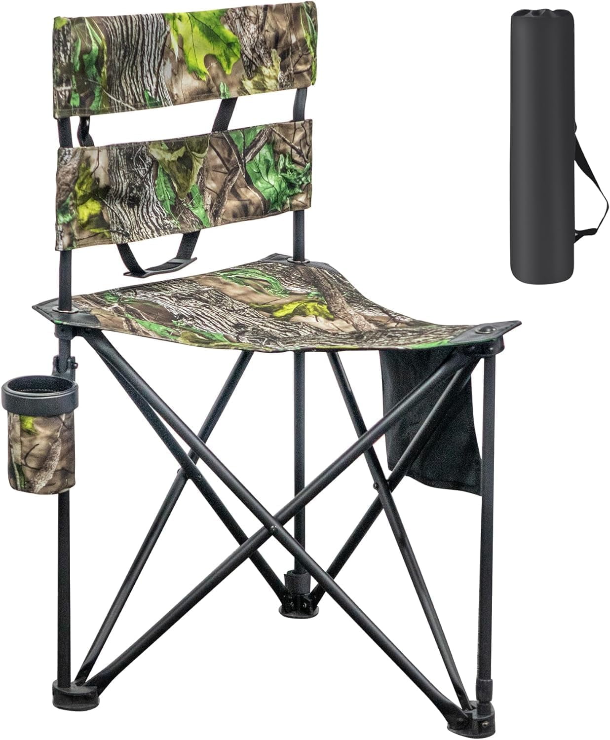 Extra Large Tripod Fishing Chair with Backrest Portable Hunting Chair ...