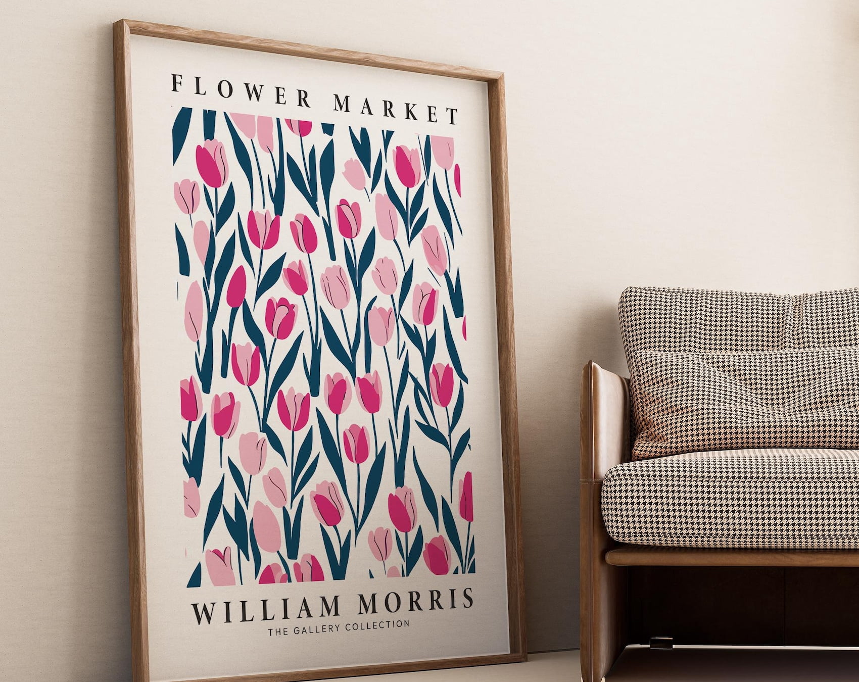 Extra Large Tulip Flower Wall Art | Classic Tulip Print | Soft Pastel ...