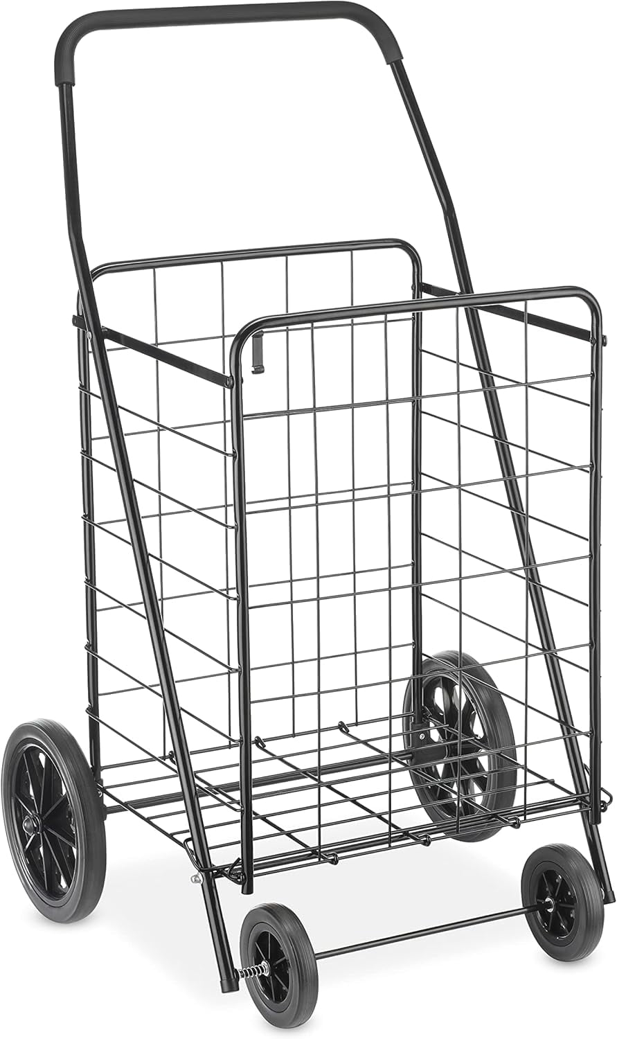 Extra Large Utility Foldable Shopping Cart with Wheels, 100 Lb Capacity ...