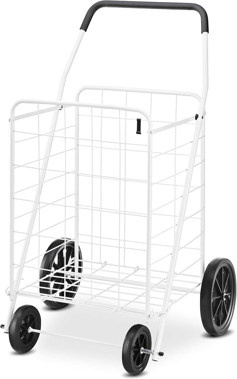Extra Large Utility Foldable Shopping Cart with Wheels, 100 Lb Capacity, Heavy Duty Grocery Cart ...