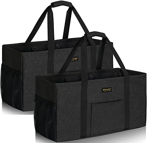 Extra Large Utility Tote Bag 2 Pack, Stand Up Utility Tote with Metal ...
