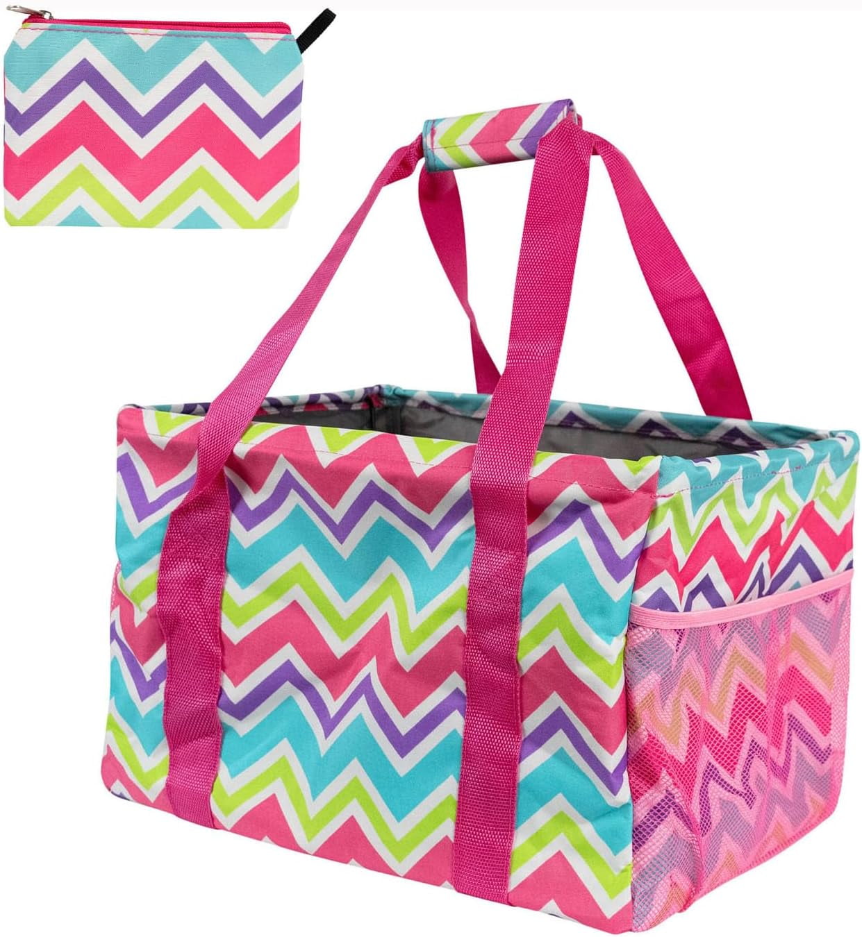 Extra Large Utility Tote Bag - Collapsible Tote with Wire Frame for ...