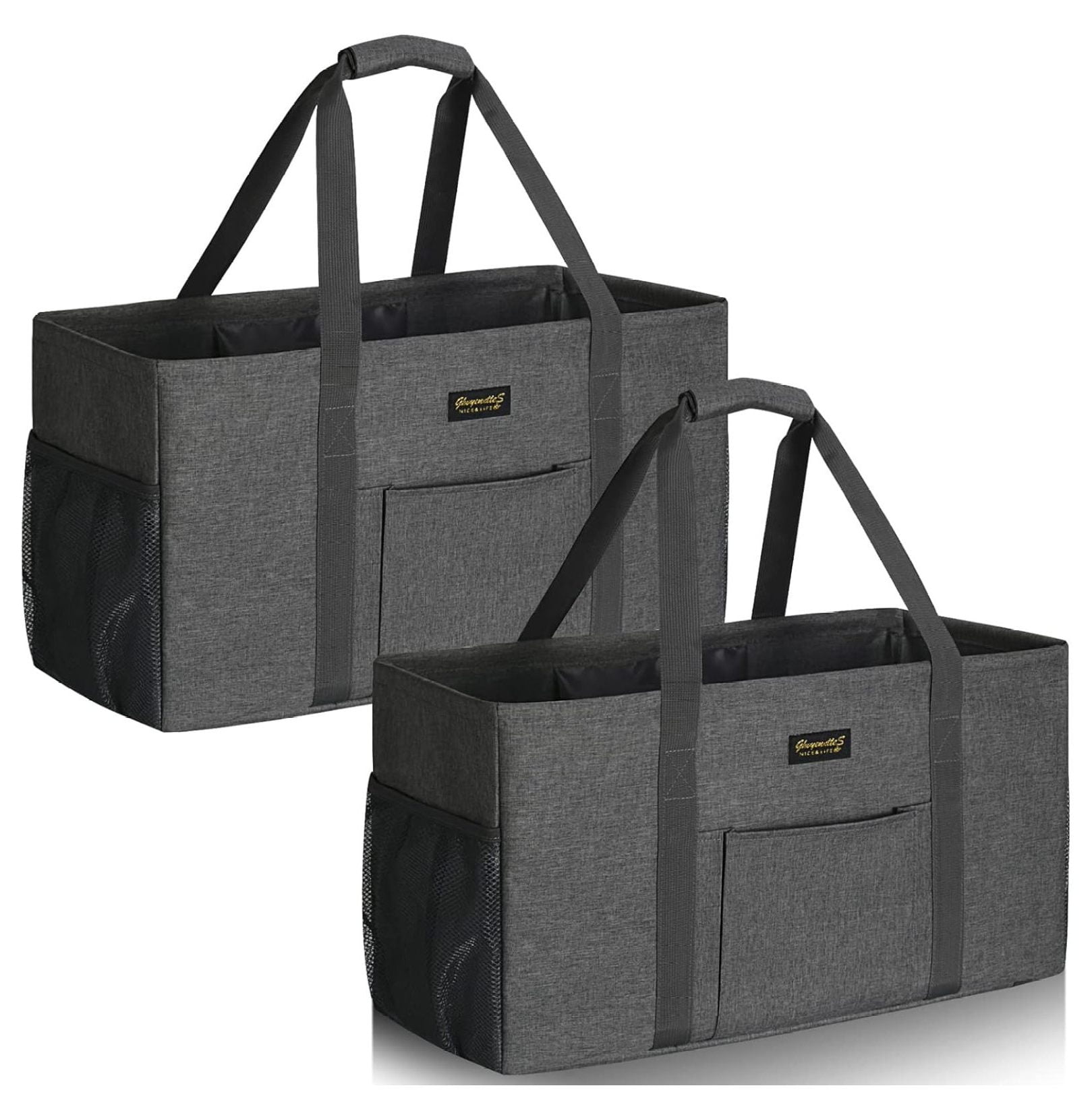 Extra Large Utility Tote Bag, Stand Up Utility Tote with Metal Wire ...
