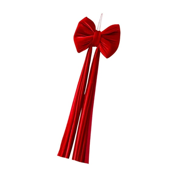 Extra Large Velvet Christmas Bow Tree Topper with Long Streamer for ...