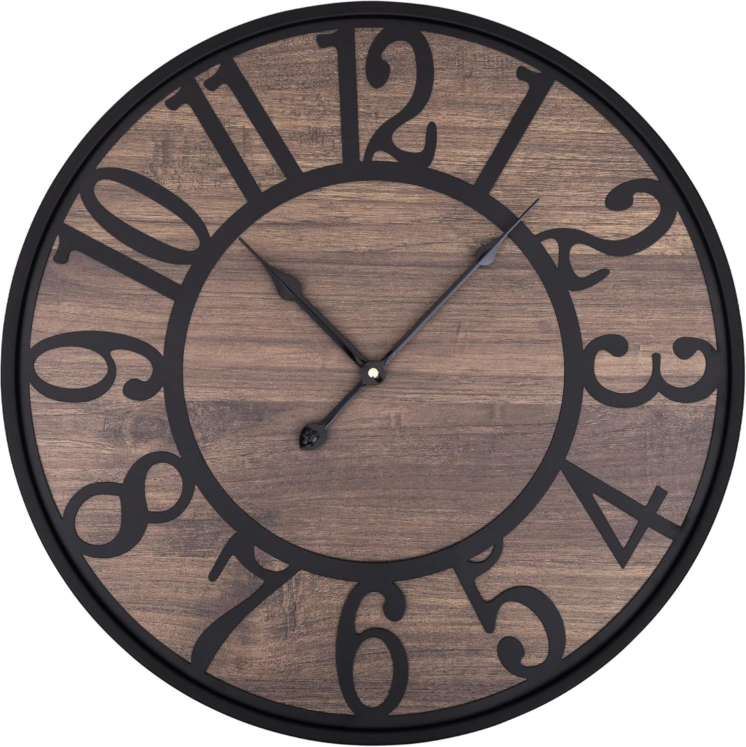 Extra Large Wall Clock,Silent Little Ticking,Battery Operated Round ...