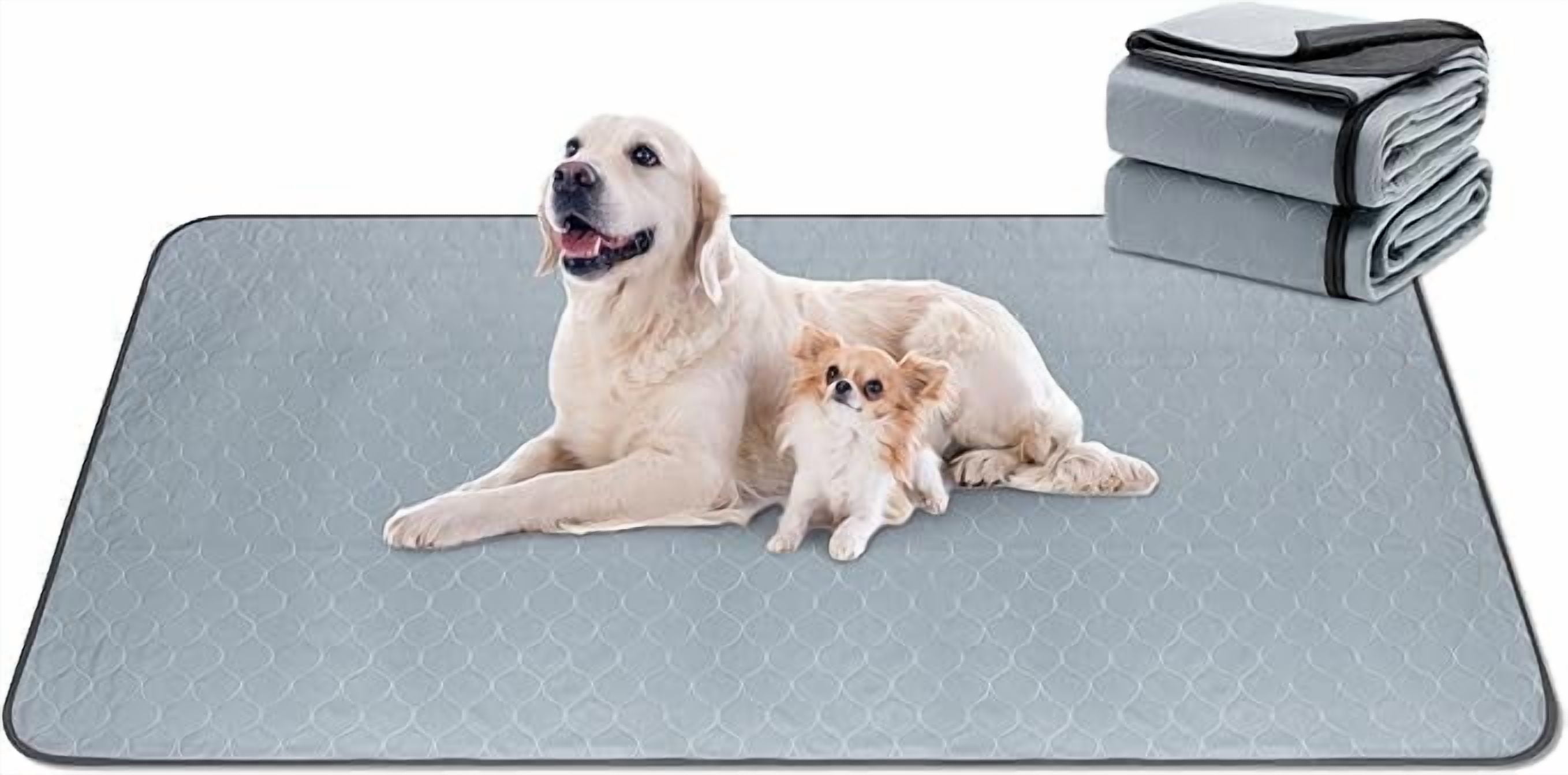 Extra Large Washable Pee Pads for Dogs,2Pack Reusable Puppy Pads for ...