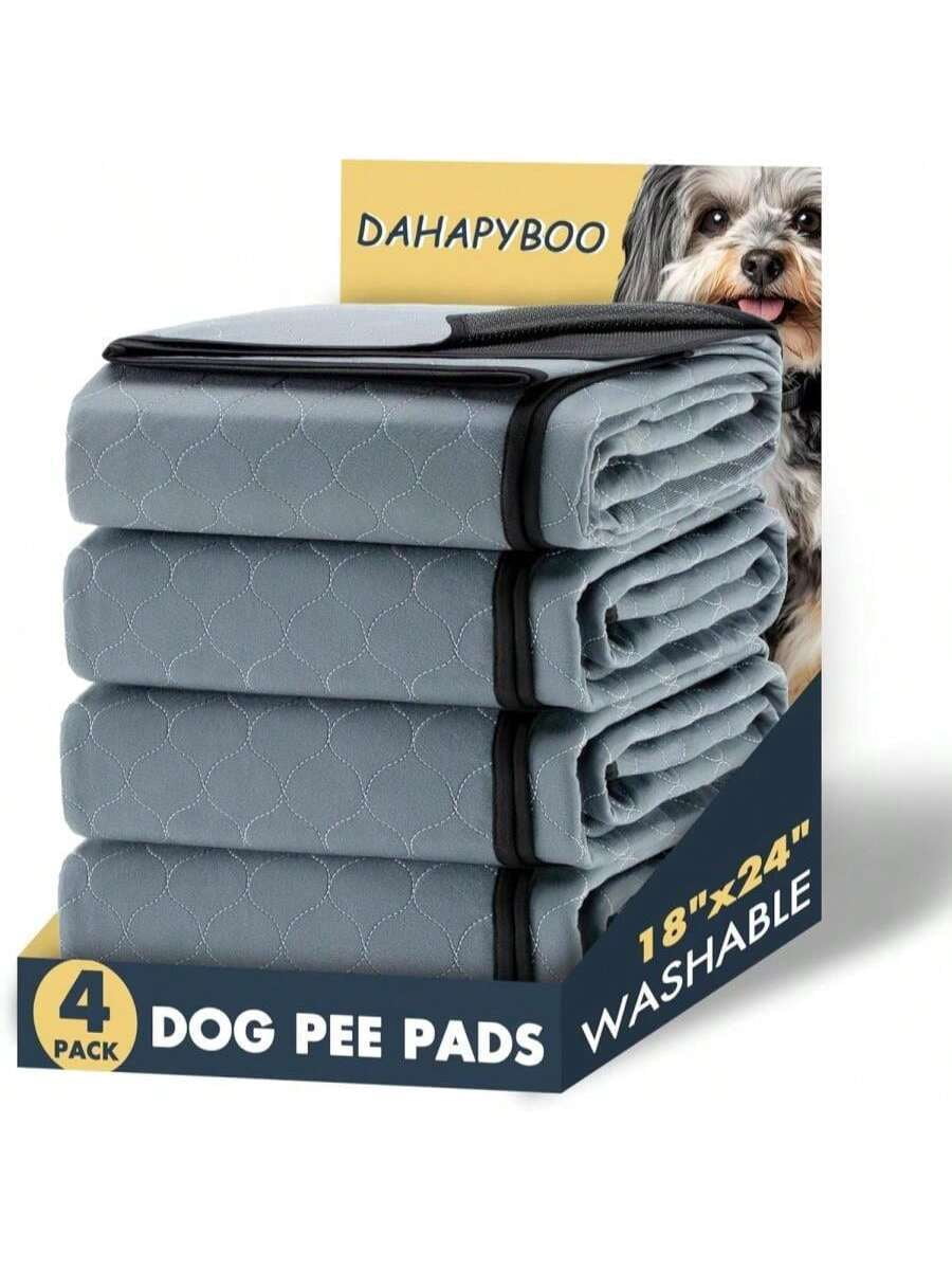 Extra Large Washable Pee Pads For Dogs,4 Pack Reusable Puppy Pads For ...
