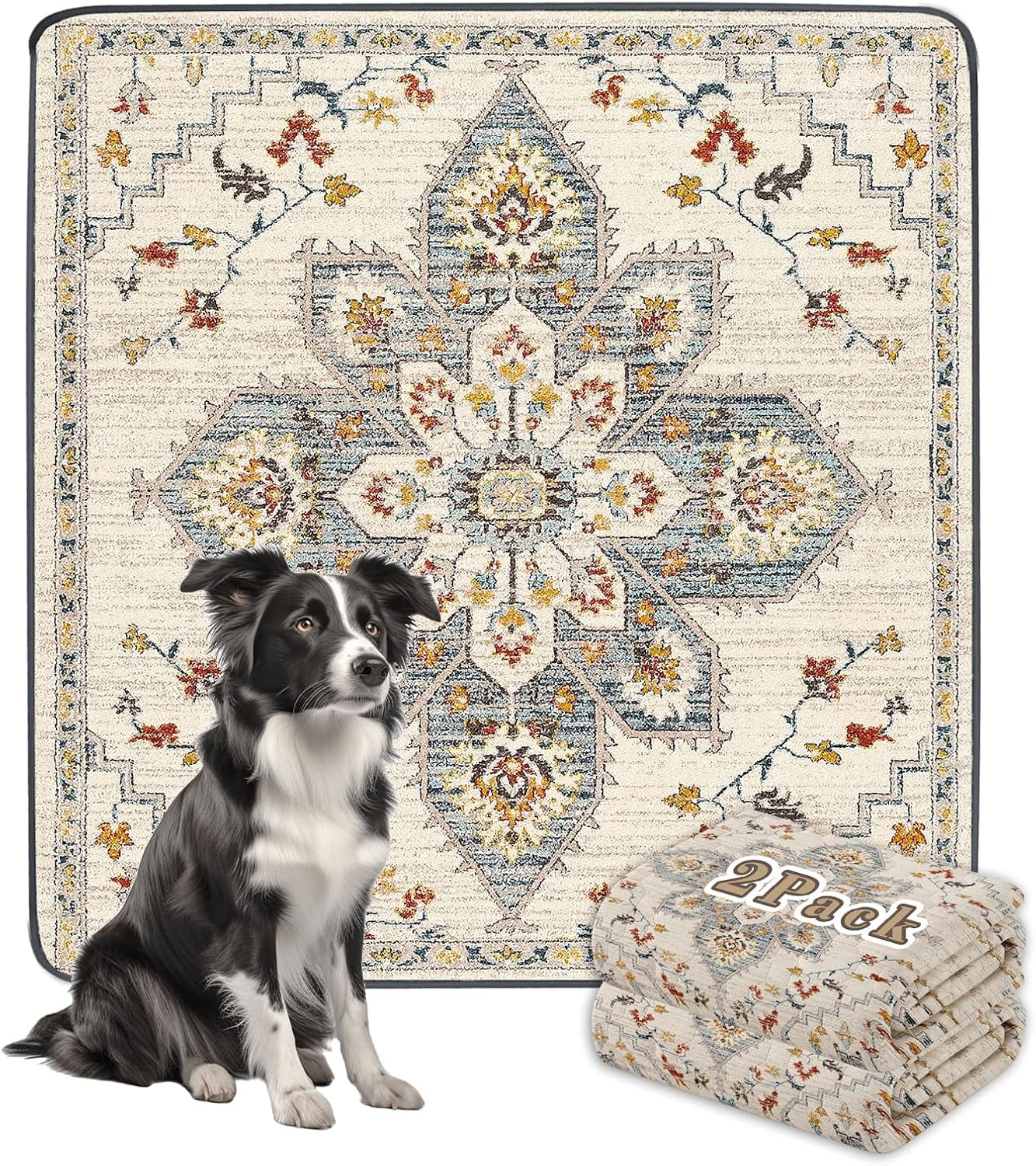 Extra Large Washable Pee Pads for Dogs, 72" x 72" Reusable Puppy Pads ...