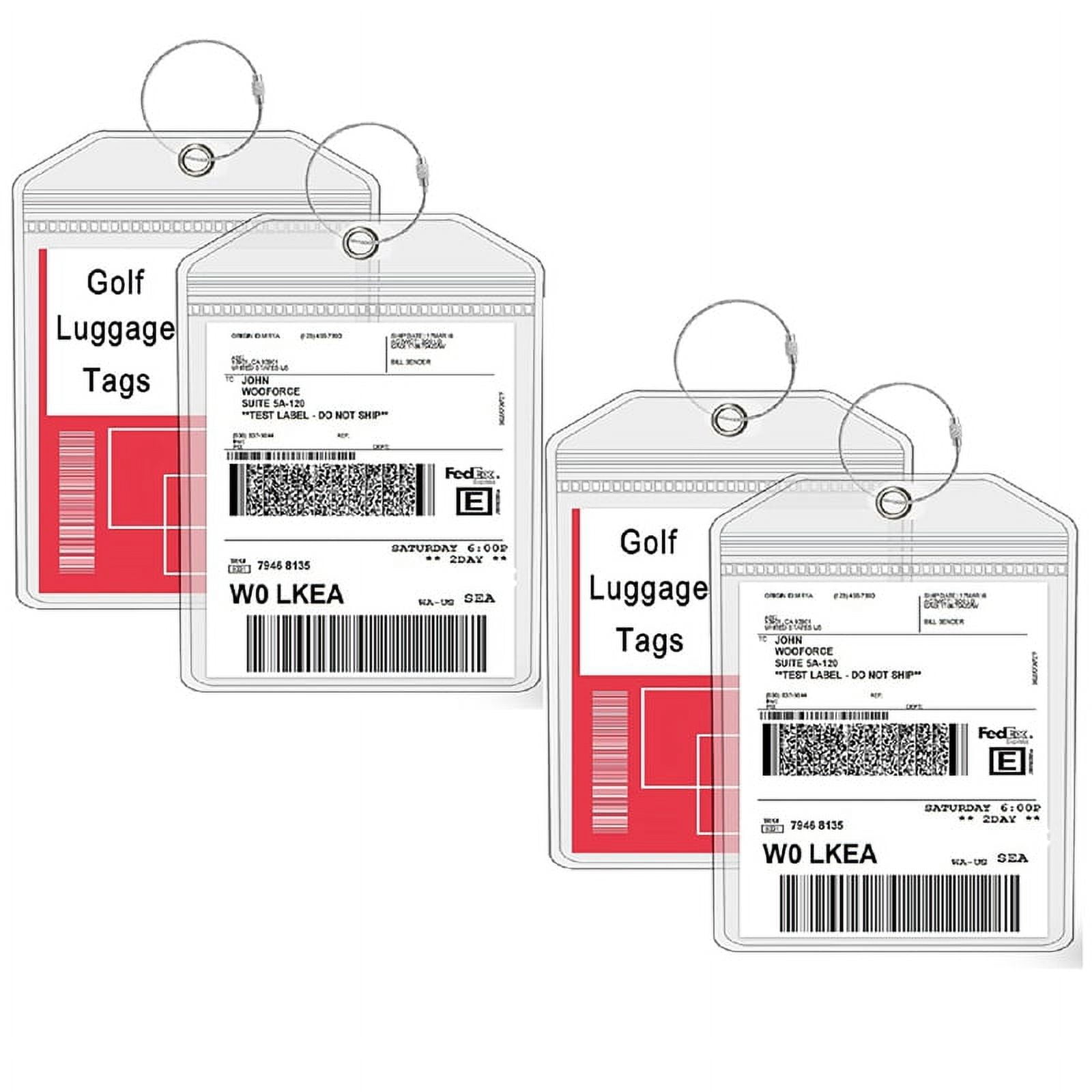 Extra Large Waterproof Travel Tag Set Travel Golf Luggage Tags Golf Bag ...