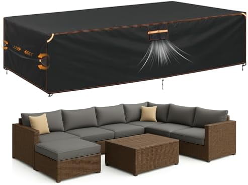 Extra Large Weatherproof Outdoor Dining Set Cover, Heavy-Duty ...