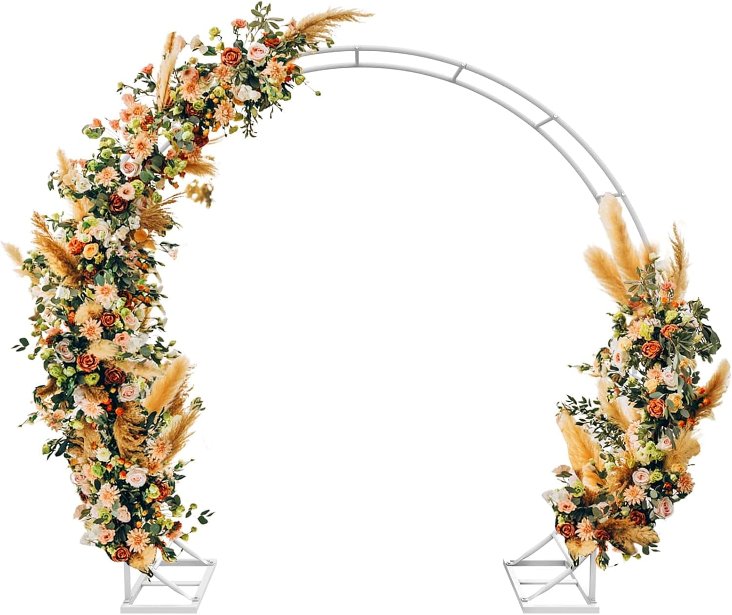 Extra Large Wedding Arch for Ceremony,7.8x6.5FT Double Round Backdrop ...