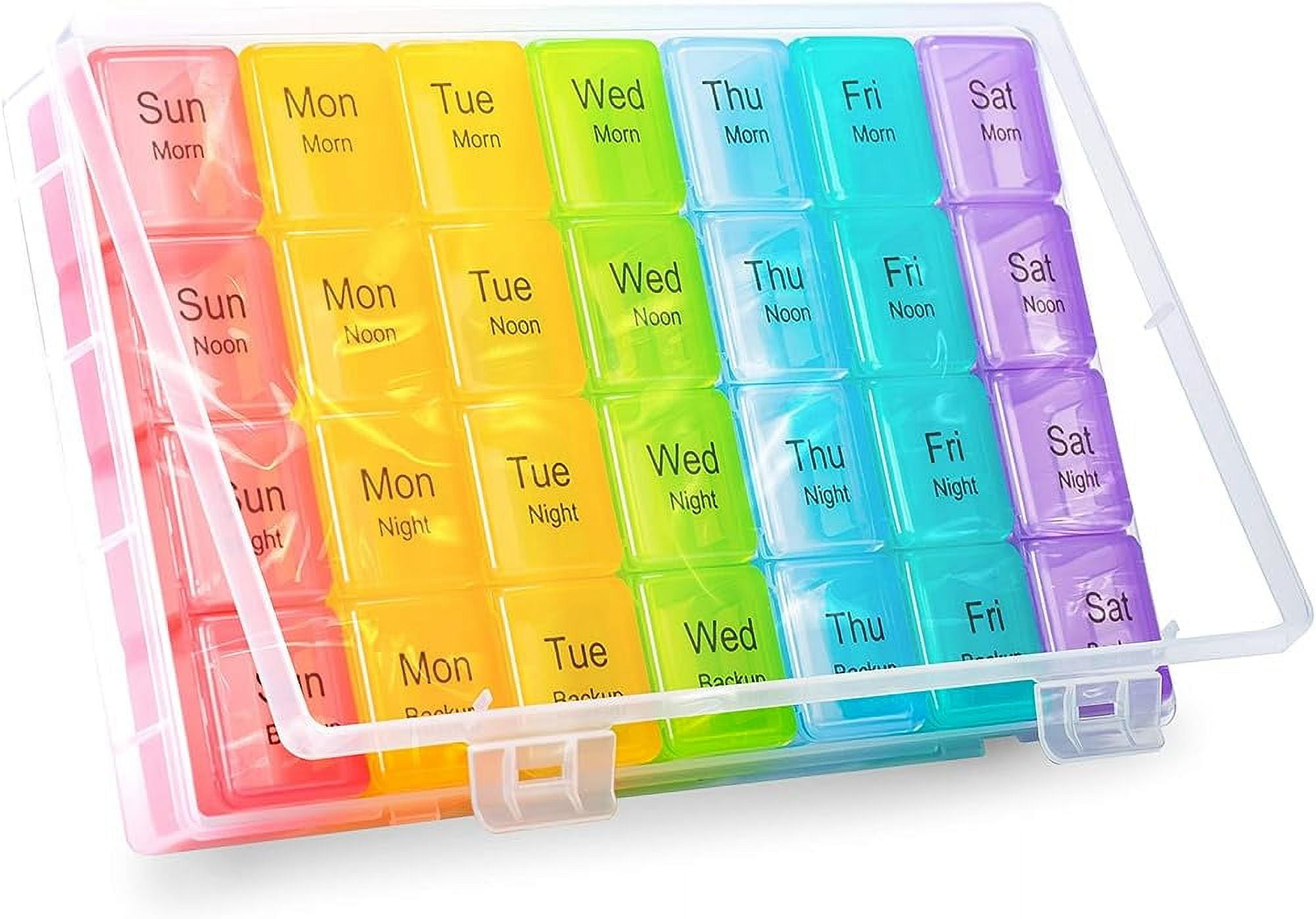 Extra Large Weekly Pill Box Organiser, XL Pill Box 7 Day 4 Times a Day ...