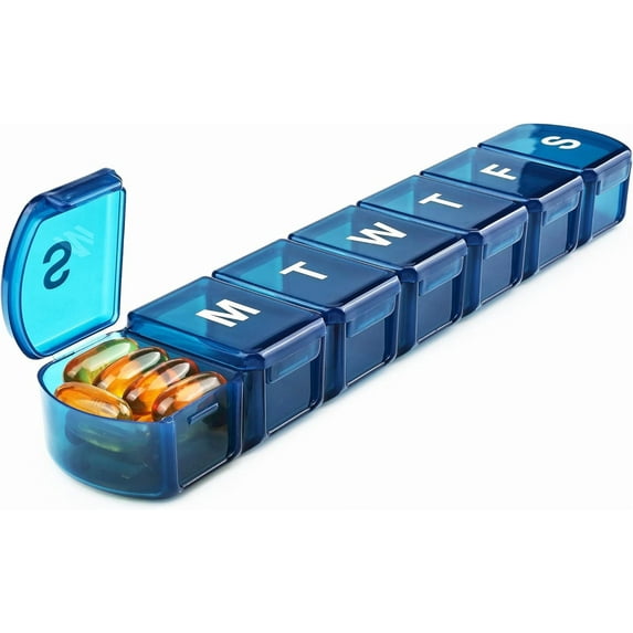Extra Large Weekly Pill Box Organizer 7 Day, 1 Week Jumbo Pill ...