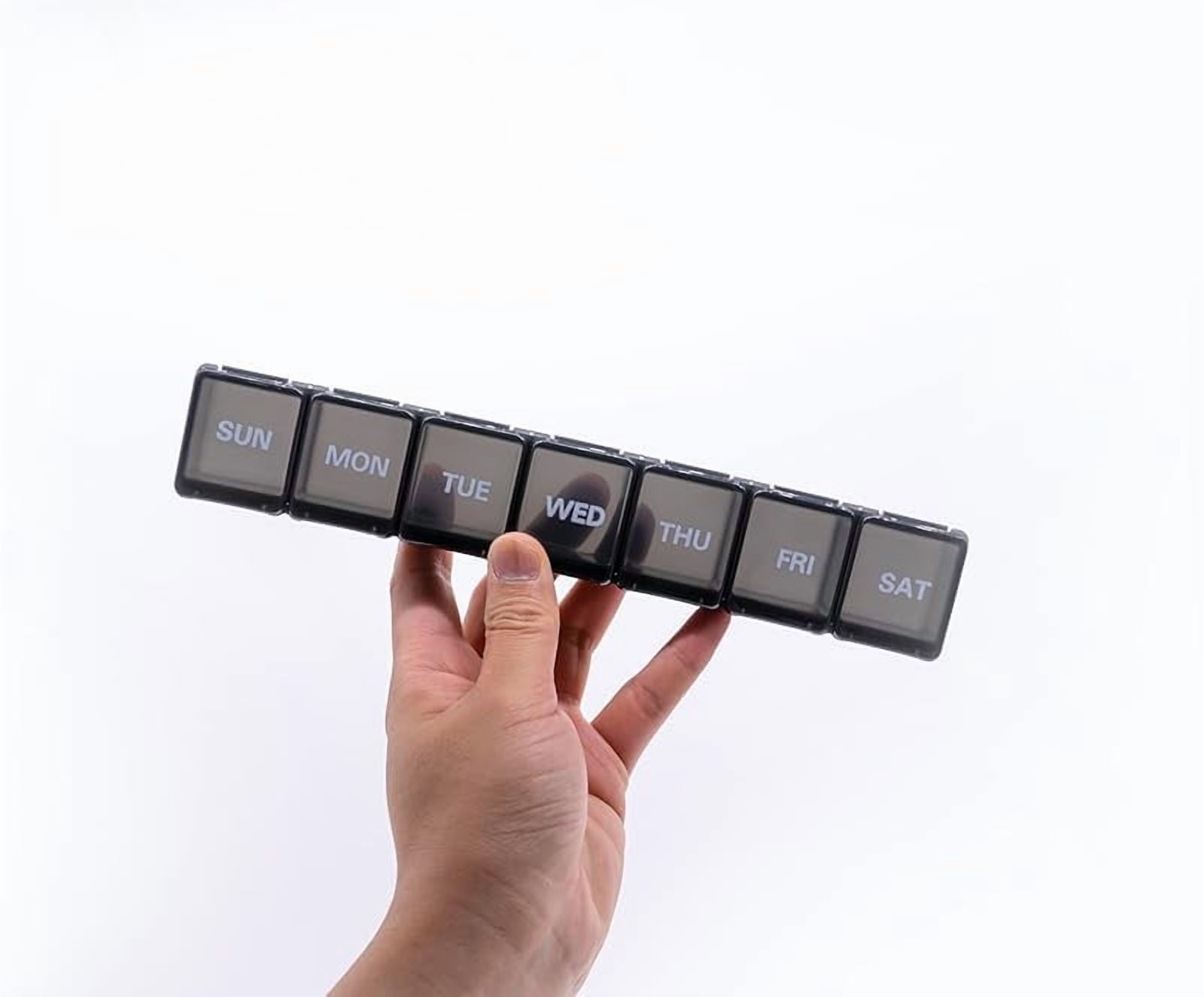 Extra Large Weekly Pill Organizer, 7 Day Daily Pill Box Case Easy to ...