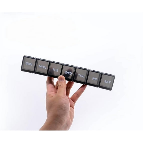 Extra Large Weekly Pill Organizer, 7 Day Daily Pill Box Case Easy to ...