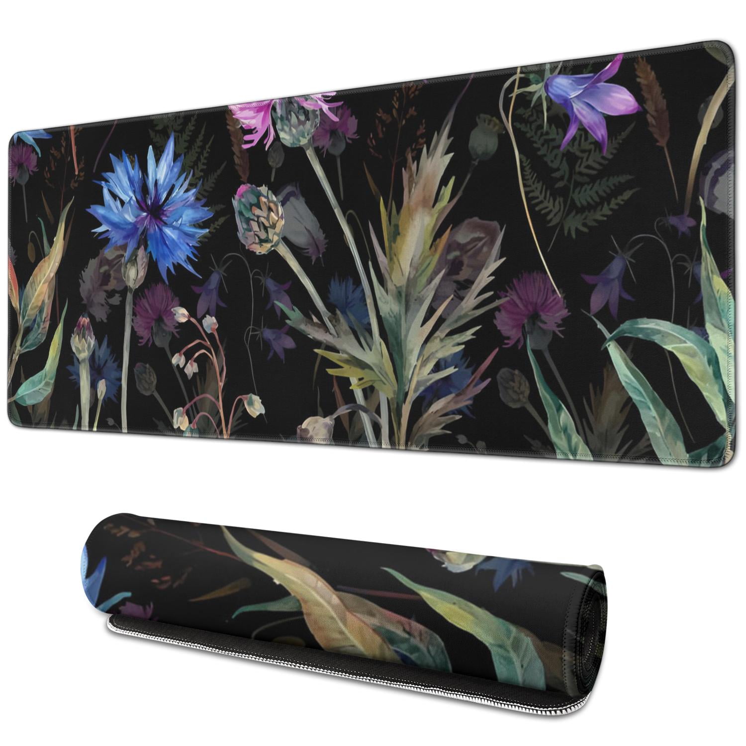Extra Large Wildflower Gaming Mouse Pad - 31.5 × 11.8 inch, Non-Slip ...