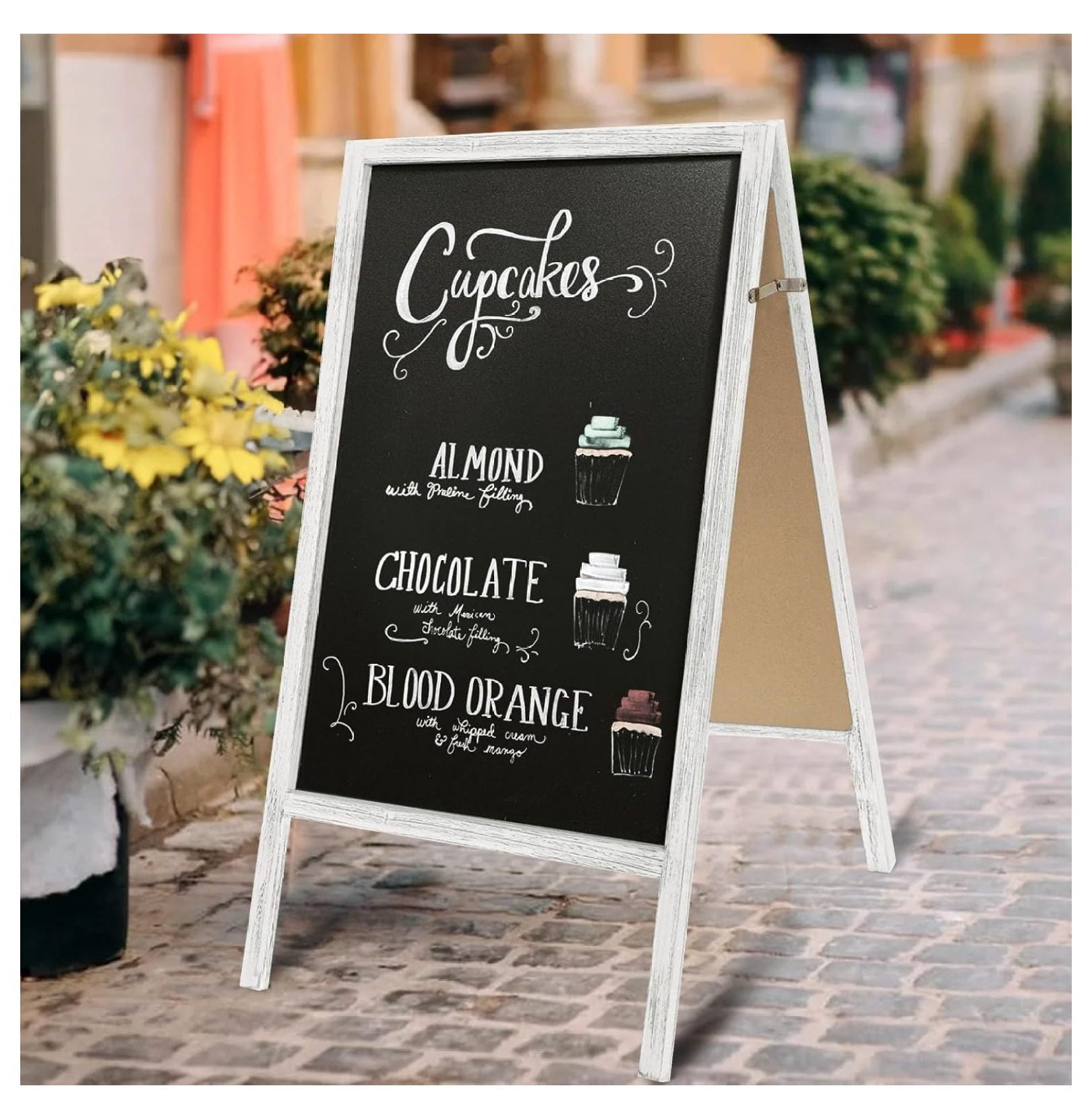 Extra Large Wooden 40" x 22" Chalkboard,A-Frame Chalkboard Sign Double ...