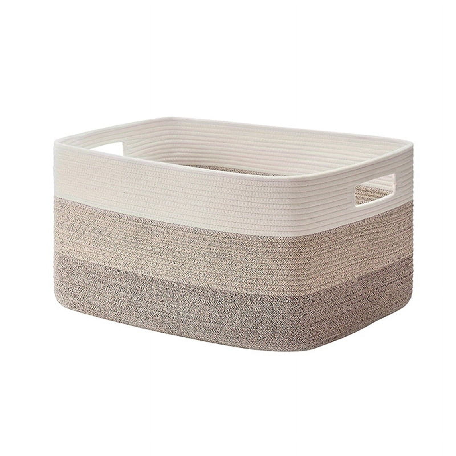 Extra Large Woven Storage Basket,Cotton Rope Basket for Living Room ...