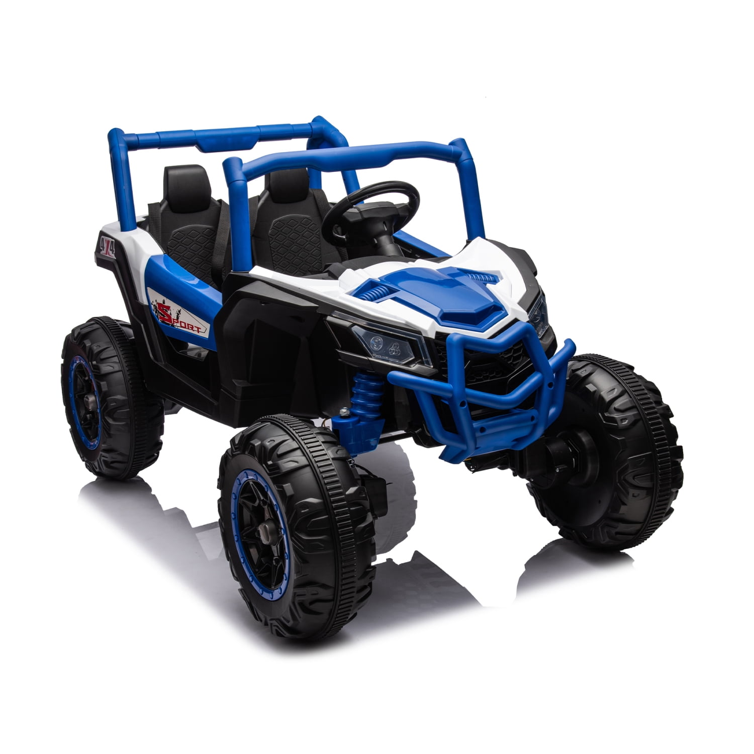 Extra Large XNGGNG Electric 24V Ride On UTV Car for Kids 2-Seater Off-Road Truck with Two Secure ...