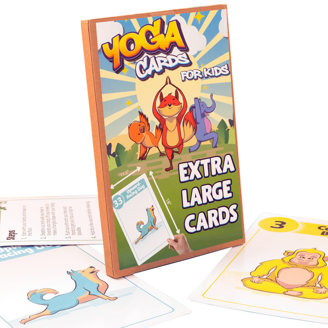 Extra Large Yoga Pose and Breathing Exercise Cards for Kids - Promote ...