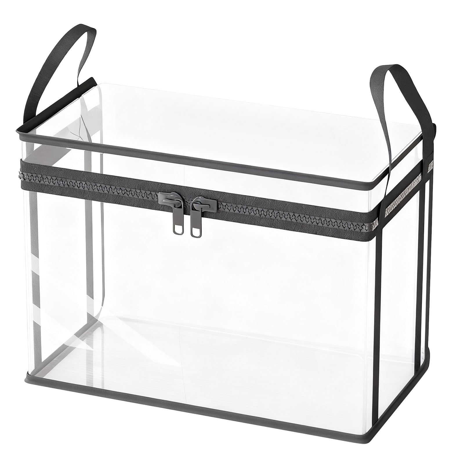 Extra Large Zippered Fabric Storage Container with Handles for Home ...
