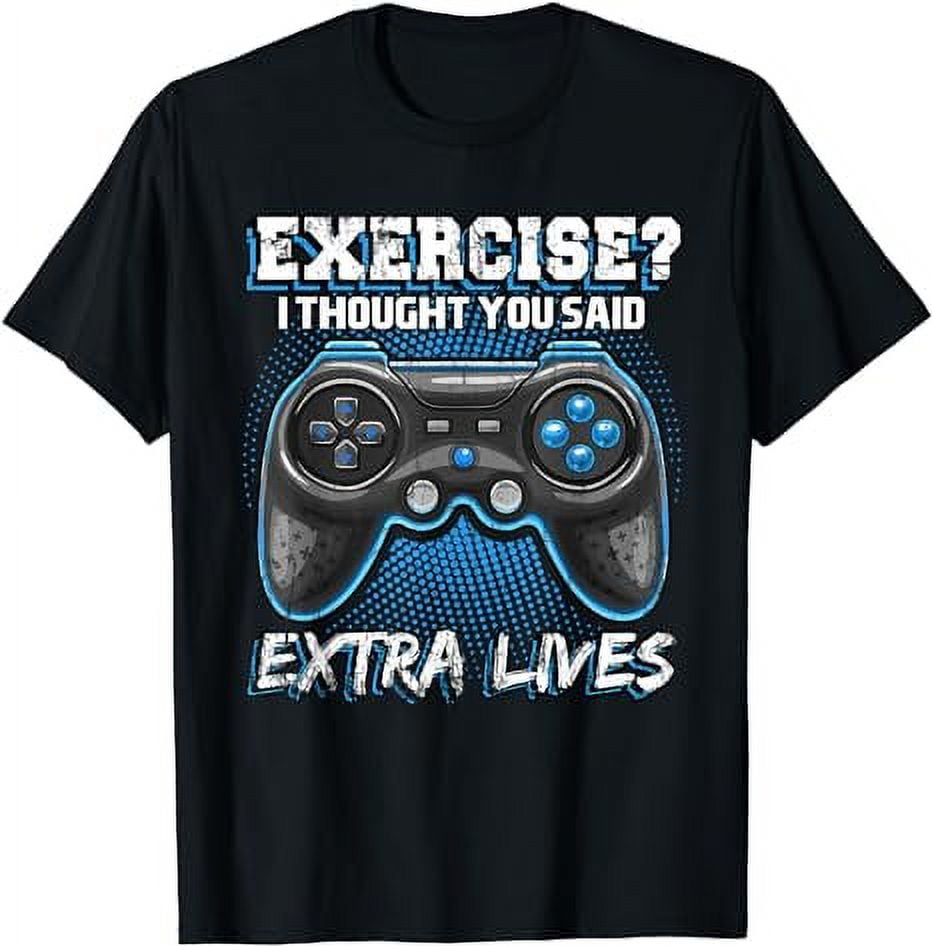 Extra Lives Funny Video Game Controller Retro Gamer Boys T-Shirt ...