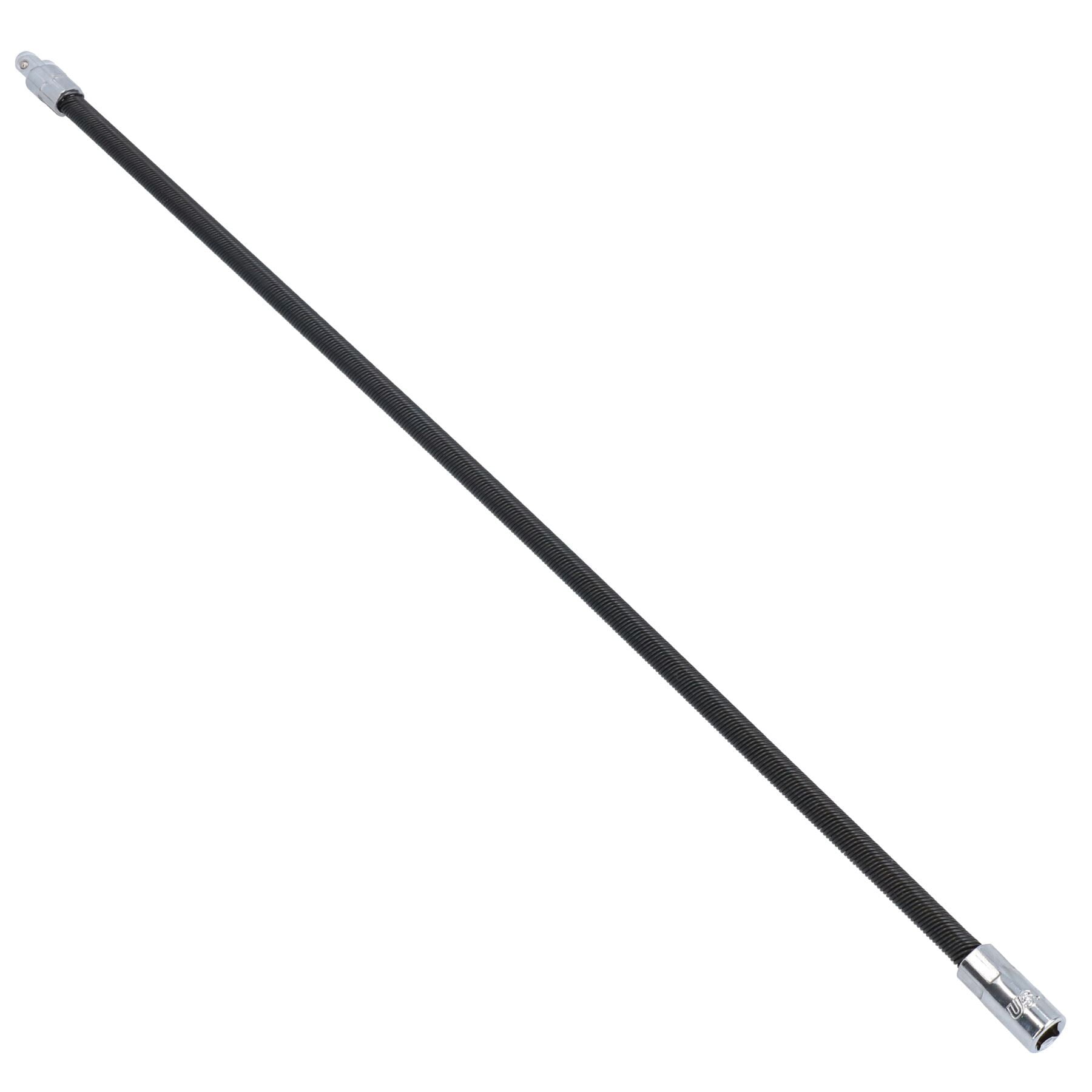 Extra Long 1/4" Dr Flexible Flexi Socket Hex Bit Holder Extension 450mm ...