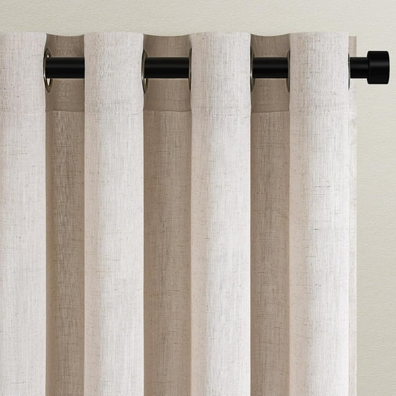 Extra Long 108 Inch Curtain 2 Panels Set Large Semi Sheer Curtains for ...